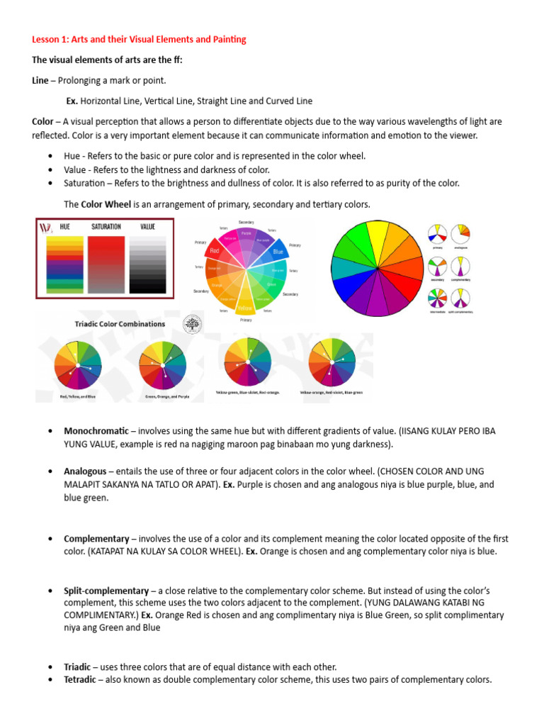 Contemp Lesson 1 | PDF | Paintings | Color
