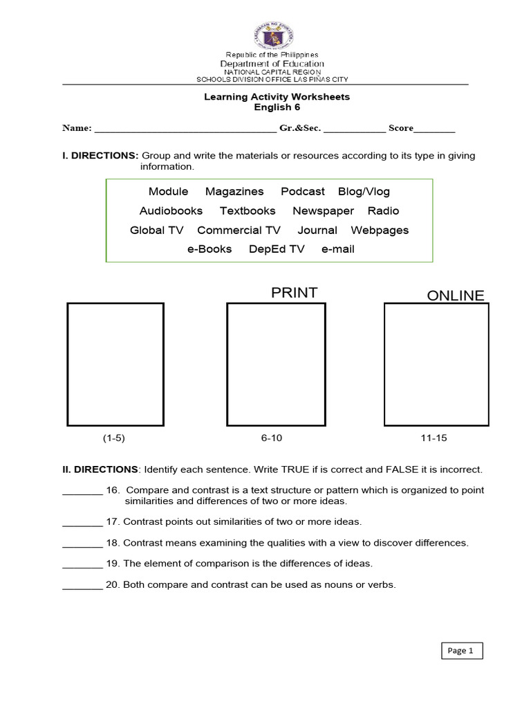 Q2 English 6 Law W8 | PDF | Human Communication