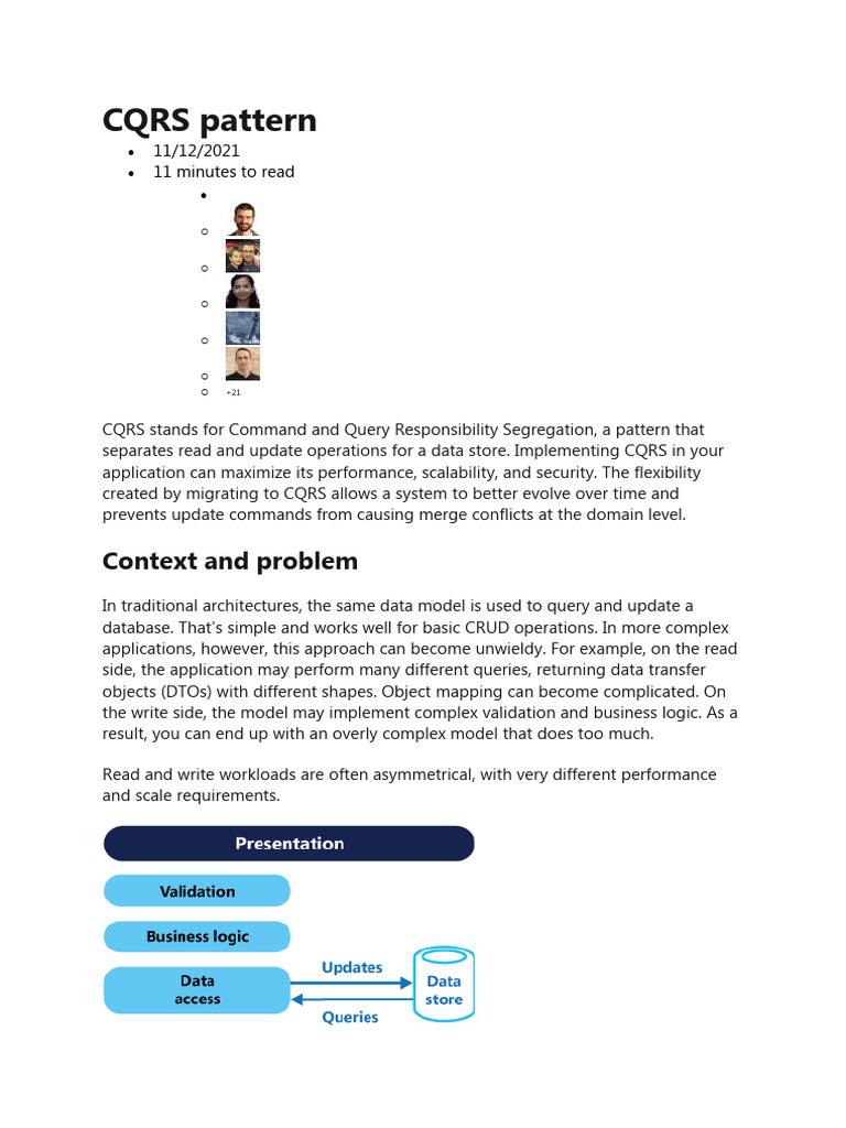 Cqrs Pattern Pdf Databases System 