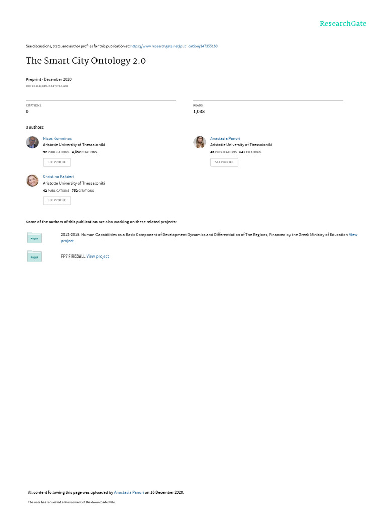 Smart City Ontologies Improving The Effectiveness of Smart City ...