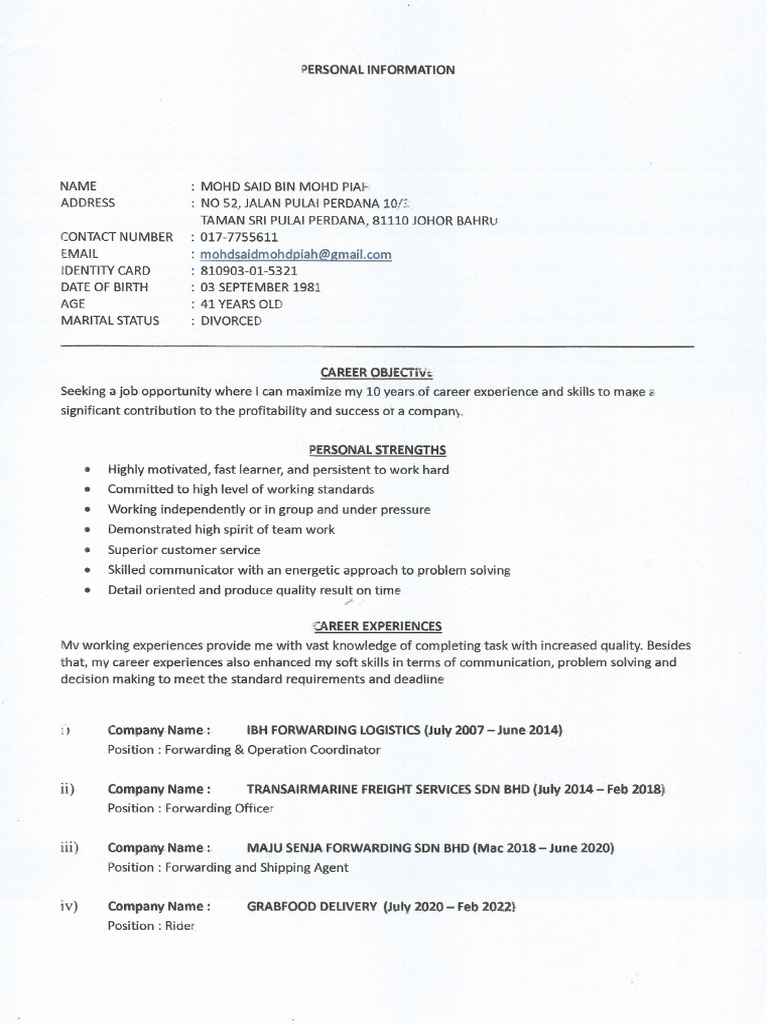 Resume Said 2024 1 | PDF