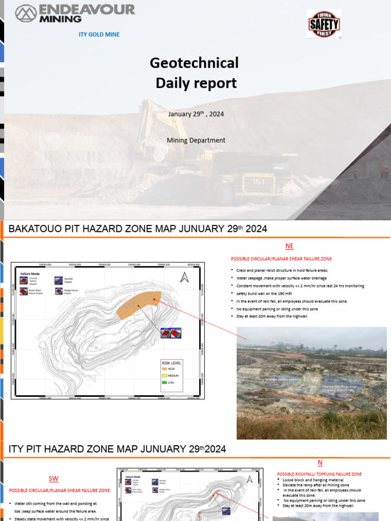 Geotech - Pit Hazard - Zone - Presentation Junuary 29th | PDF | Applied ...