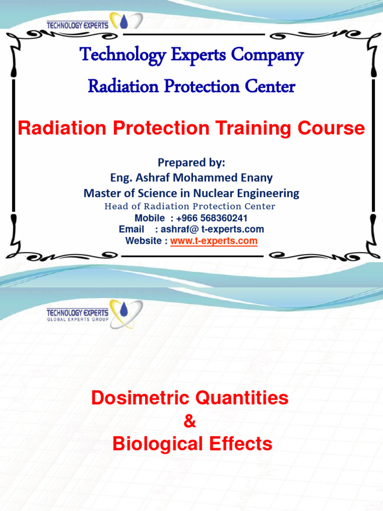 Lecture - 3 Dosimetric Quantities and Biological Effects | PDF ...