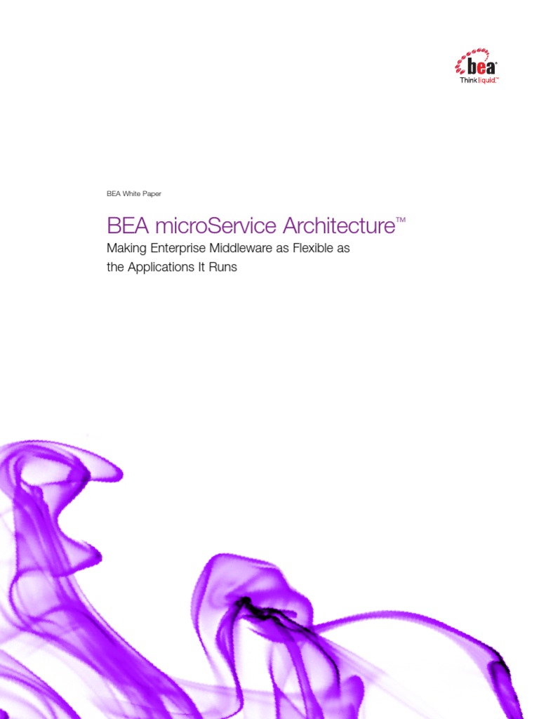 BEA Micro Service Architecture WP | Download Free PDF | Service ...