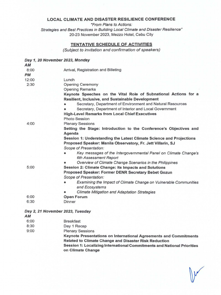 Tentative-Schedule-of-Activities | PDF