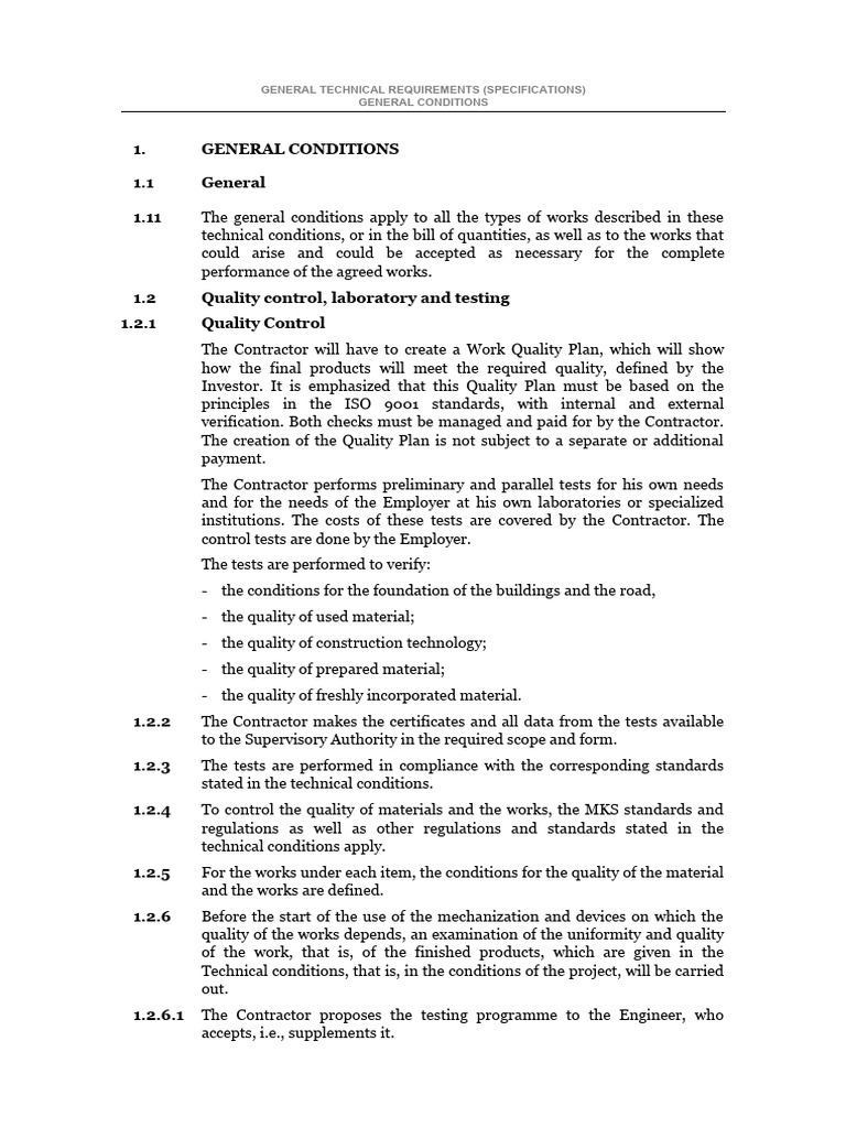 01 General Conditions | Download Free PDF | General Contractor ...