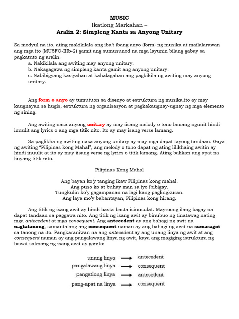 MUSIC 5 - Module 2 | PDF