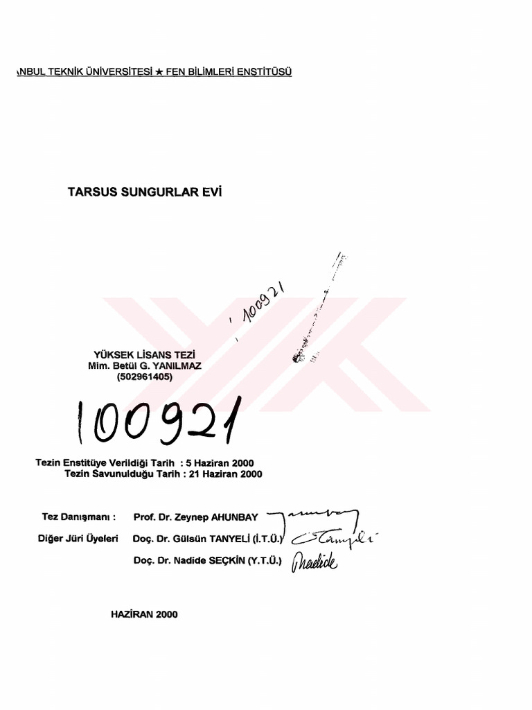 Sungurlar Evi Tarsus | PDF