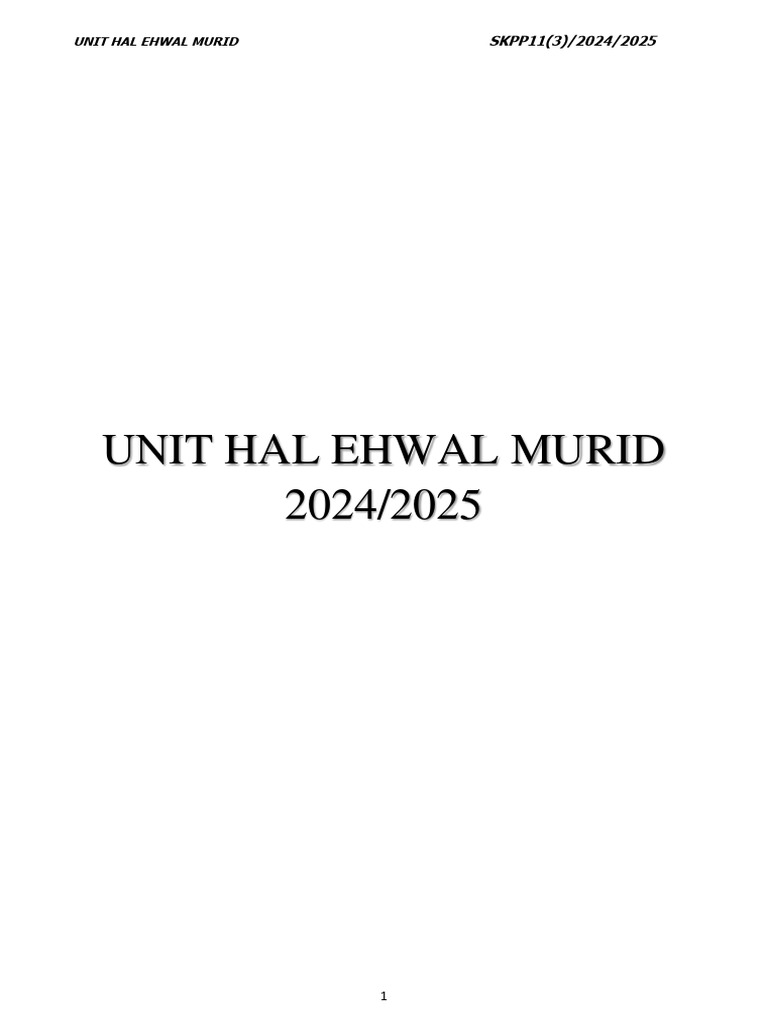 BUKU PENGURUSAN HEM - 2024 - 2025 - First Draft | PDF