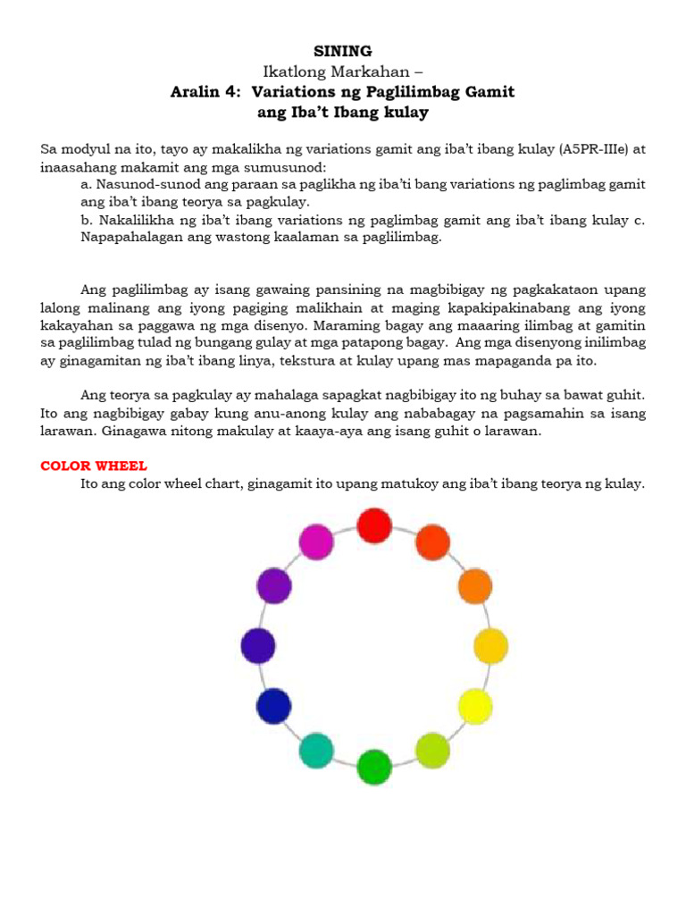 SINING 5 - Module 4 | PDF