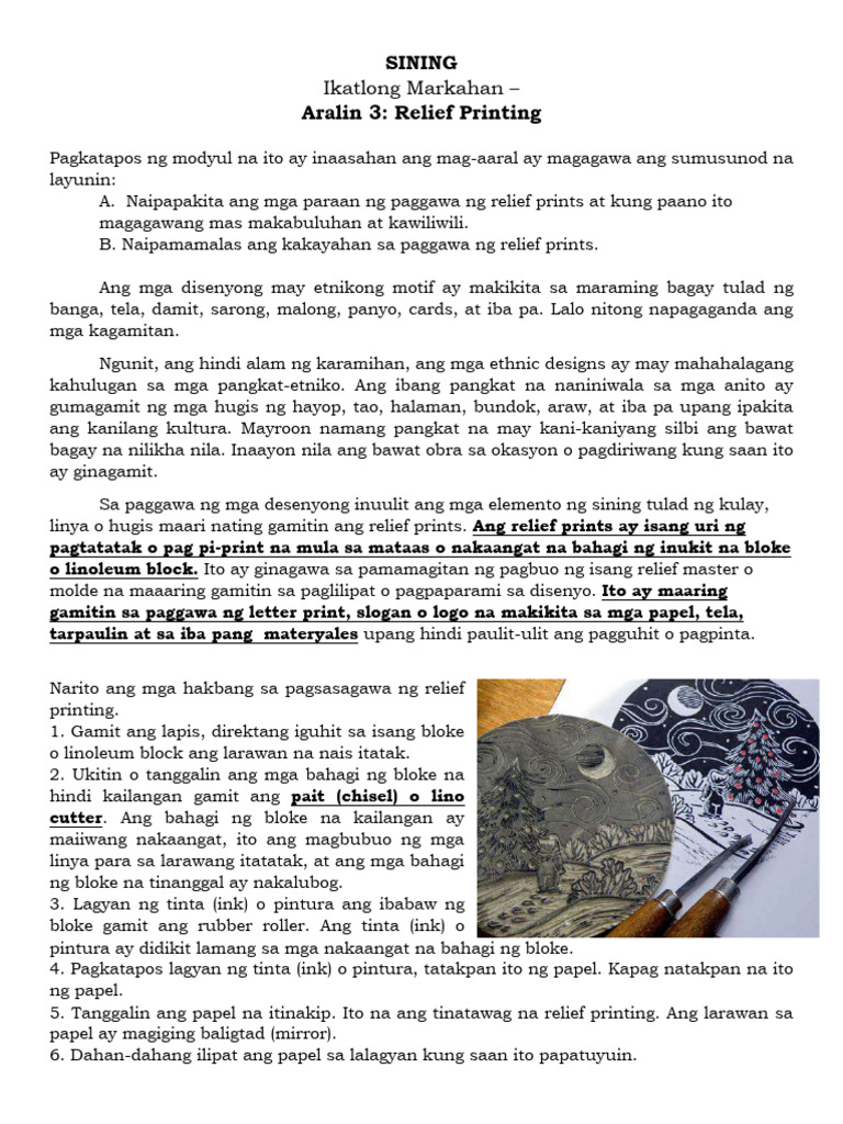 SINING 4 - Module 3 | PDF