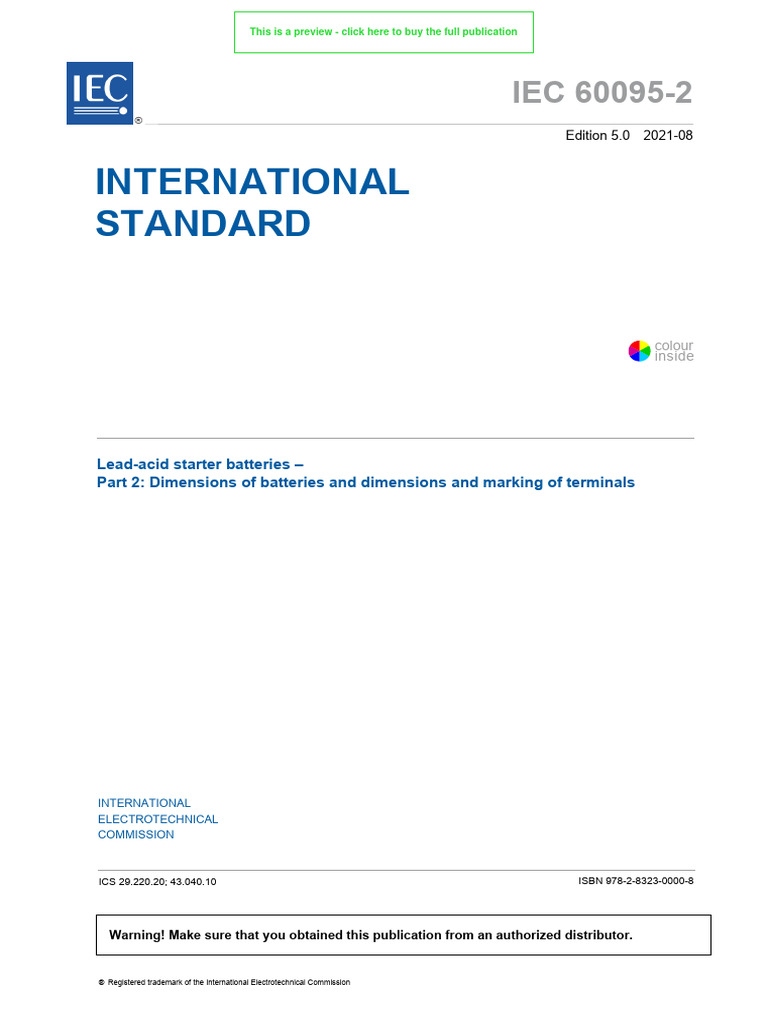 Info Iec60095-2 (Ed5.0) en | PDF | International Electrotechnical ...