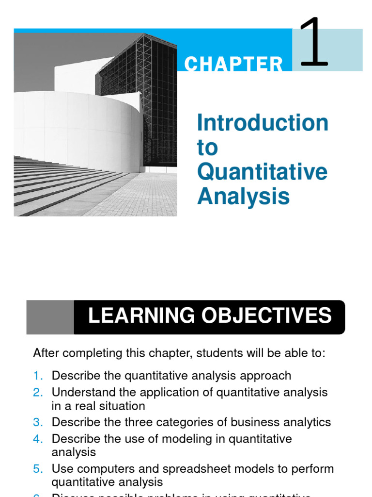 QBA Chapter-1 Introduction | PDF | Mathematical Model | Analytics