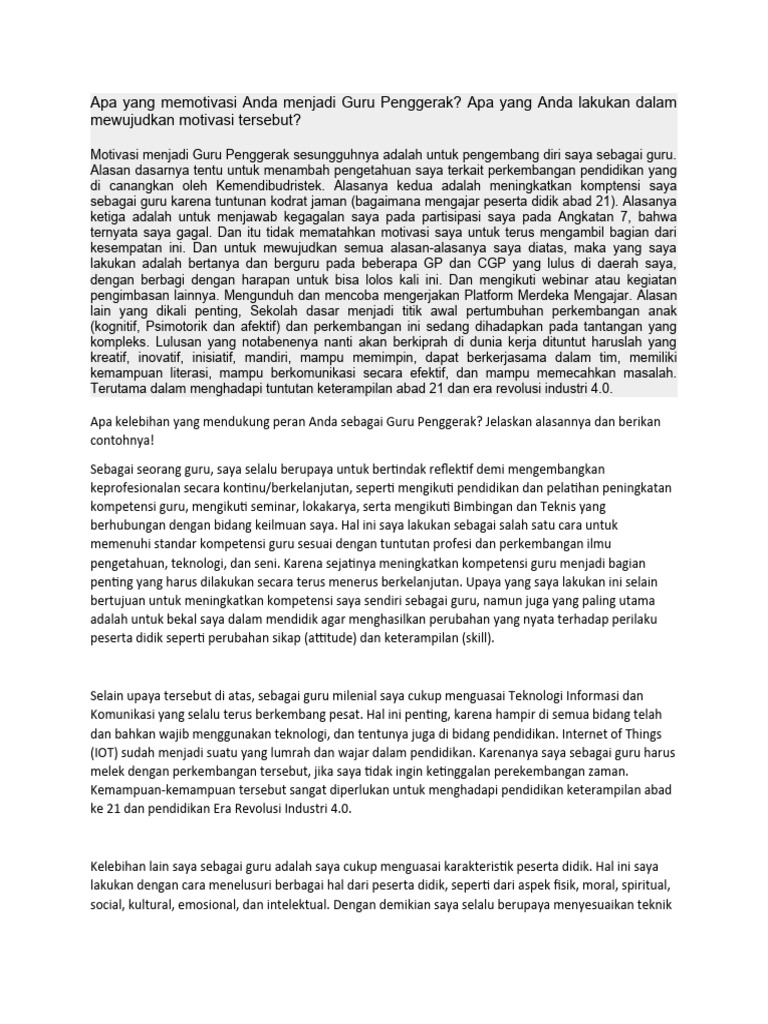 Esai Guru Penggerak | PDF