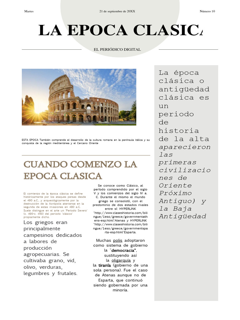 EPOCA CLASICA | PDF | Antiguedad clasica | Antigua Grecia