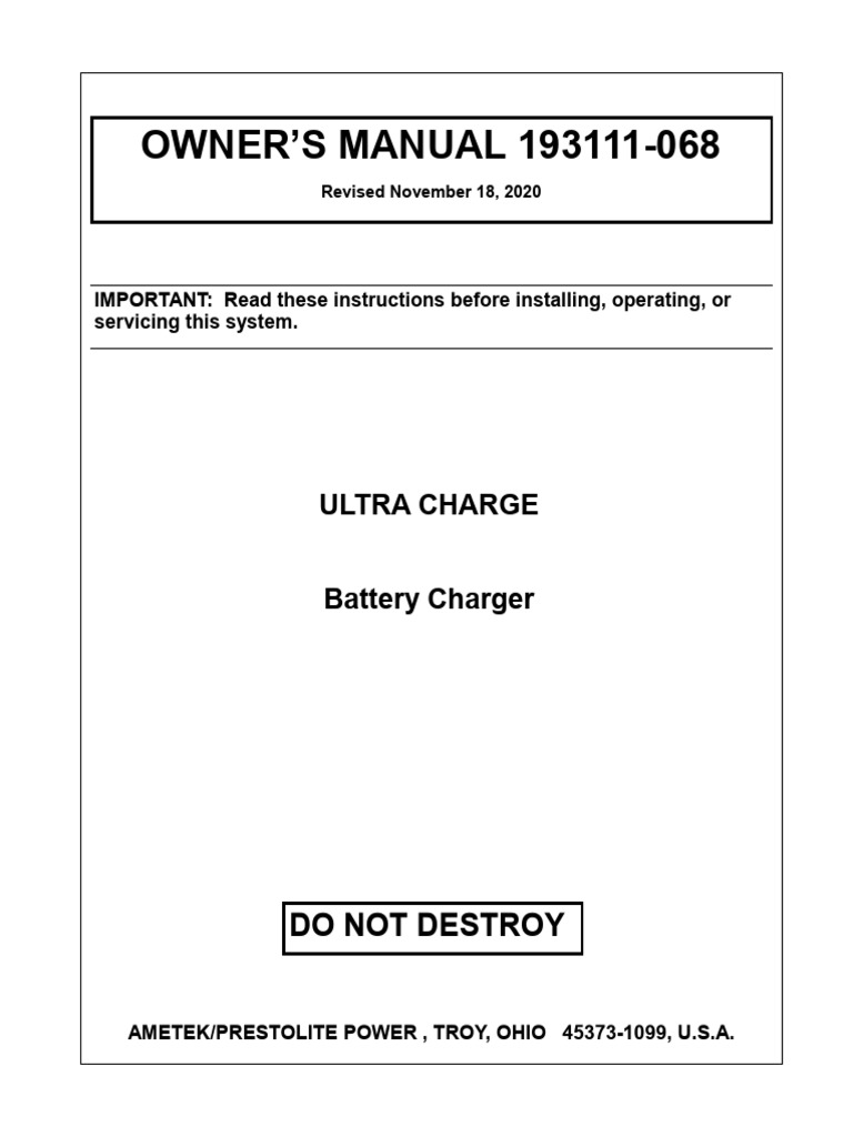 Charge Owners Manual | PDF | Battery Charger | Fuse (Electrical)