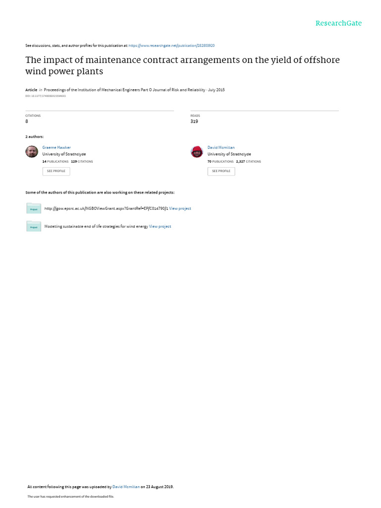 Hawker McMillan JRR2015 Maintenance Contract Arrangements On The Yield ...