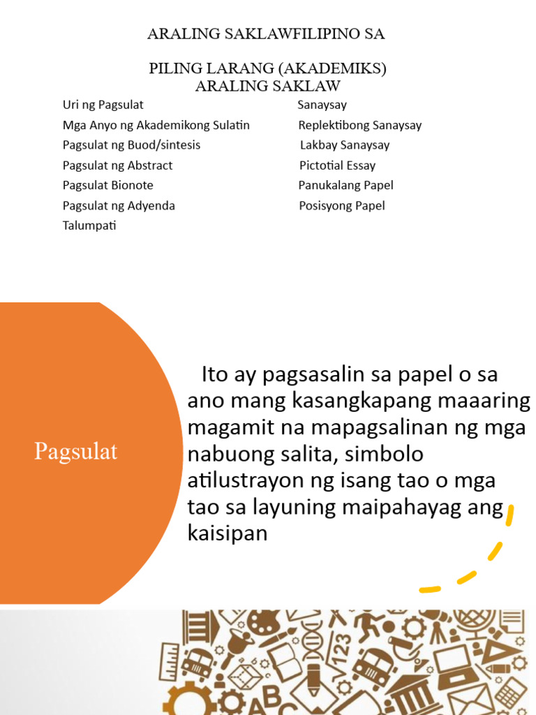 Akademikong Pagsulat Grade 11 | PDF