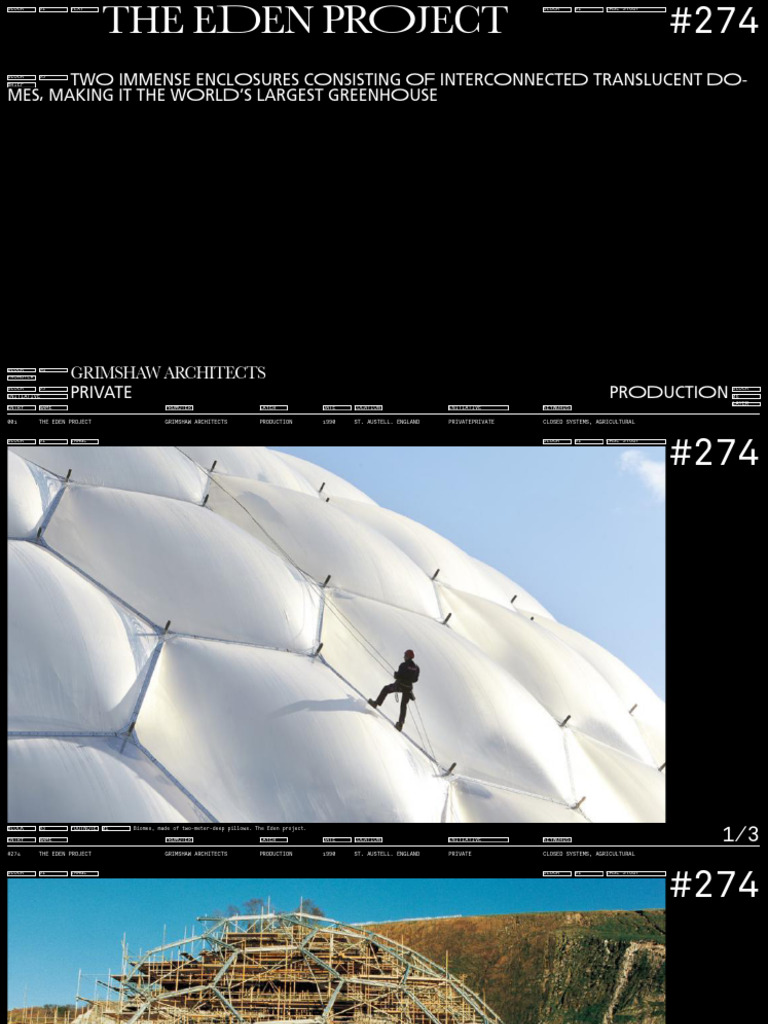 274 - The Eden Project | PDF | Biodiversity | Greenhouse