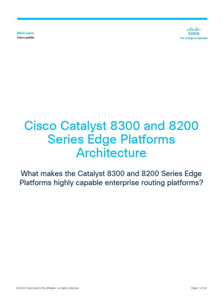 Cisco Catalyst 8300 & 8200 Series Overview | PDF | Multi Core Processor ...