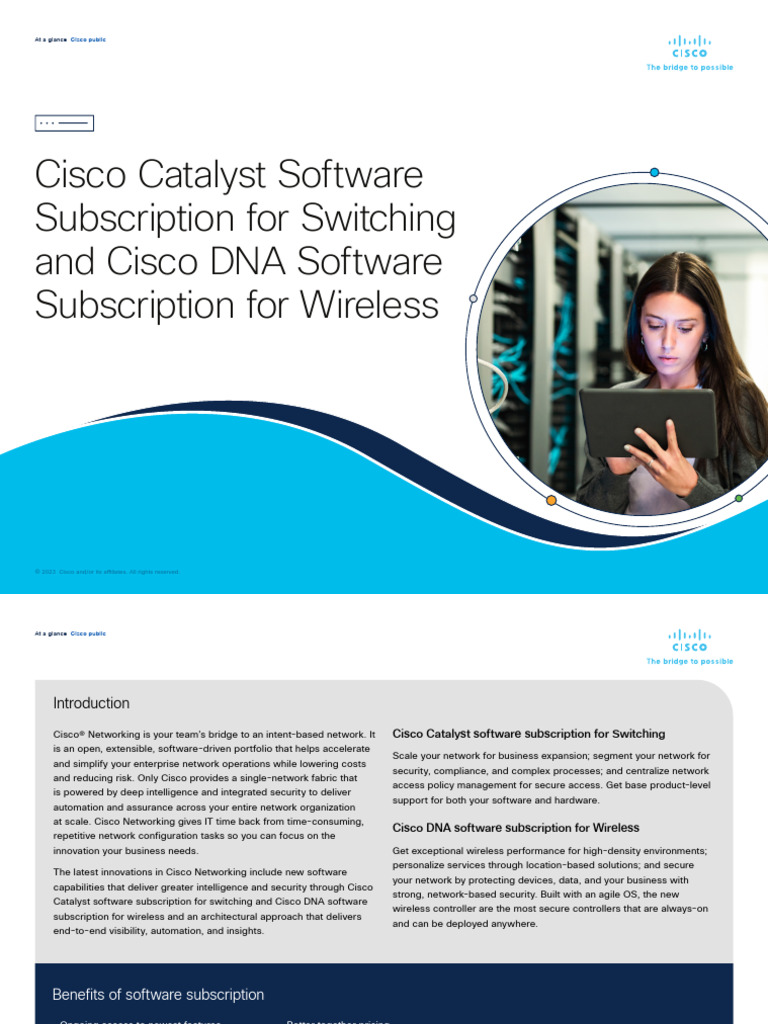 Cisco Catalyst Software Subscription For Switching and Cisco DNA ...