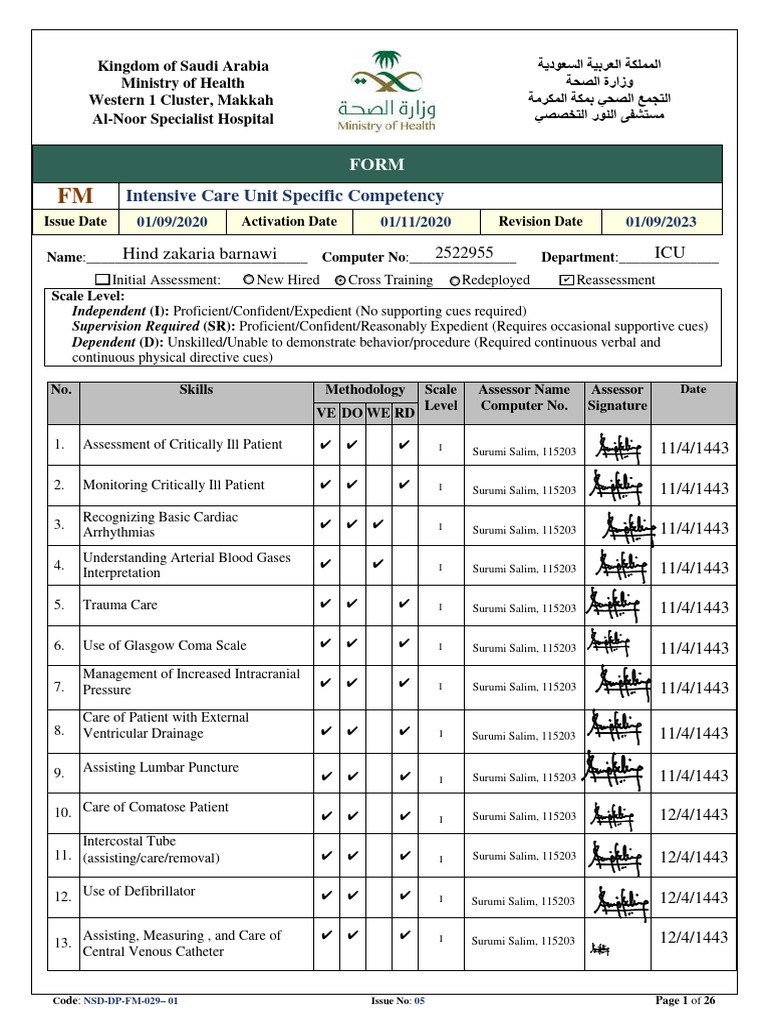 ICU -Adult - Unit Specific -E- Competency TEMPLATE | PDF | Heart ...