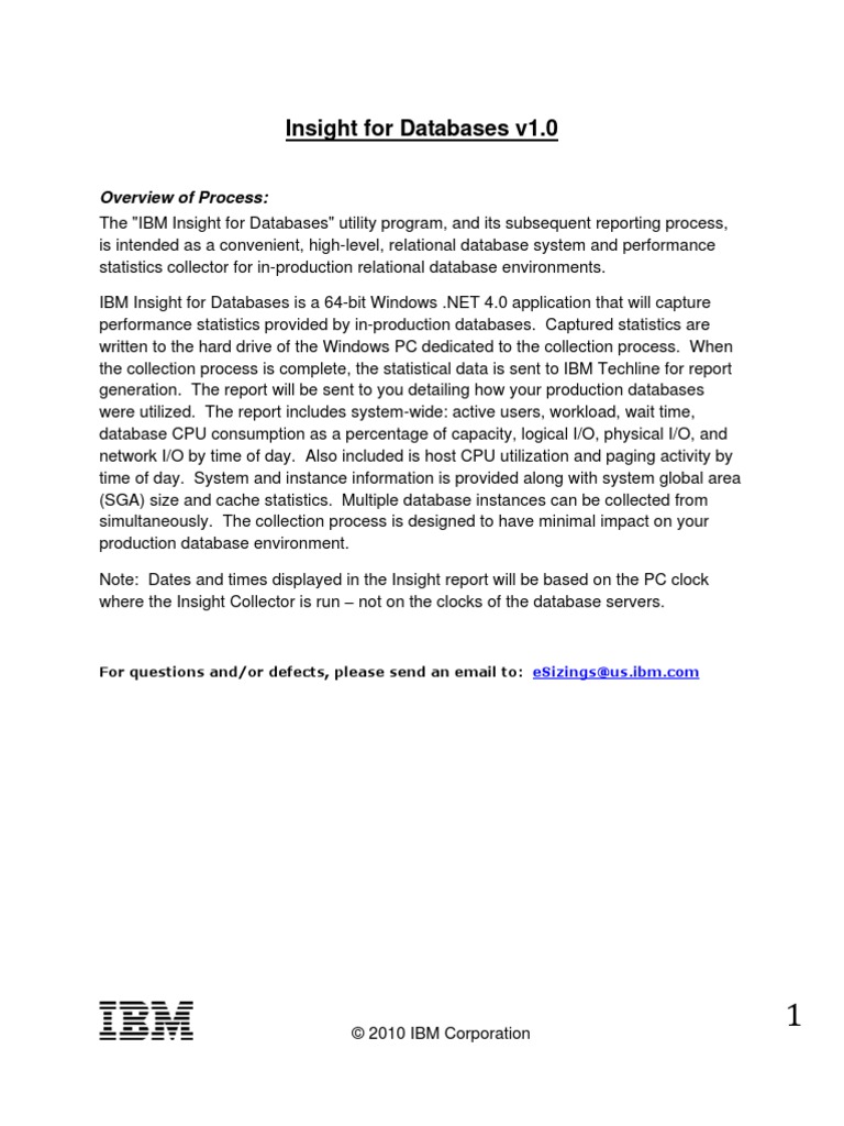 Insight For Databases v1.0: Overview of Process | PDF | Databases ...