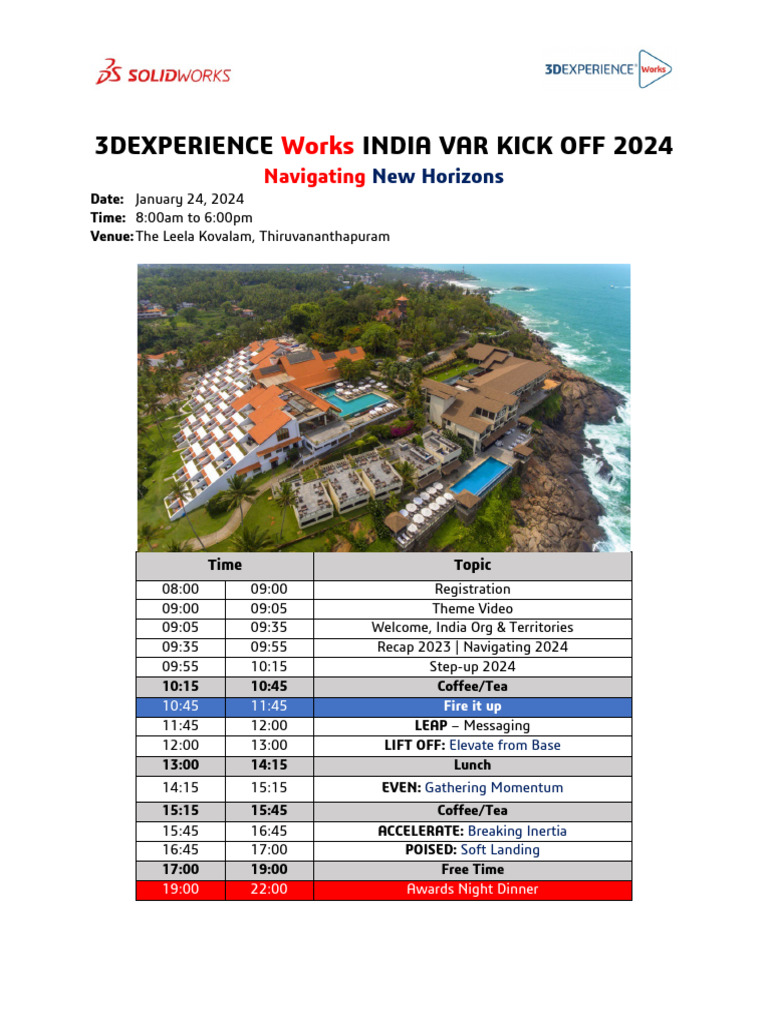 INDIA VAR KICK OFF 2024-Agenda-FINAL | PDF