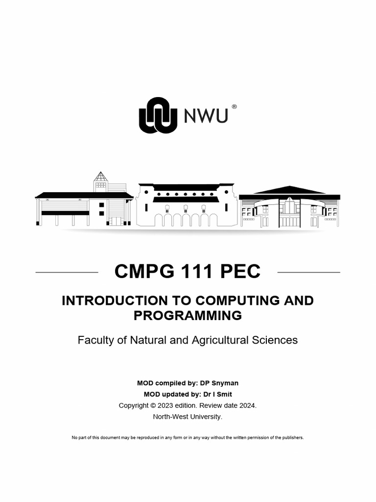 CMPG 111 Pec - 2024 | PDF | Educational Assessment | Computing