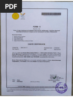 SC/ST Certificate Format for SSC | PDF | Government Of India | Government