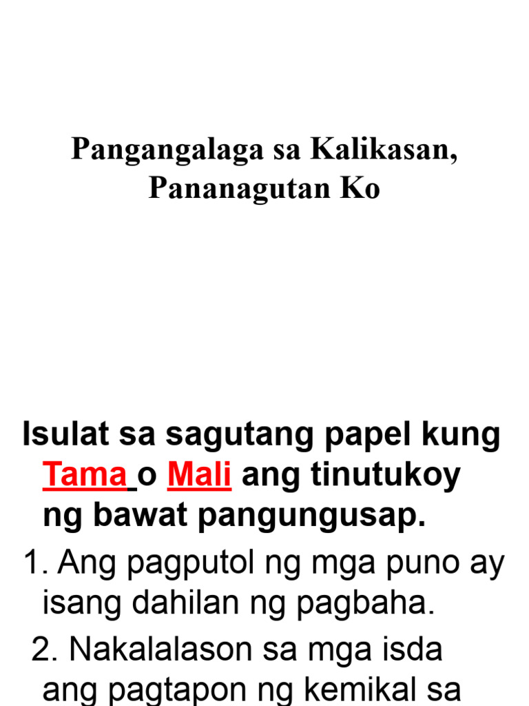 Pangangalaga Sa Kalikasan Pananagutan Ko | PDF