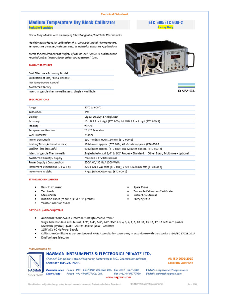 Etc 600 Etc 6002 | PDF | Calibration | Mains Electricity