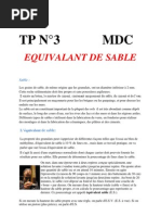 TP 3 M.D.C. L'équivalent de Sable | PDF | Matériaux de construction | Chimie