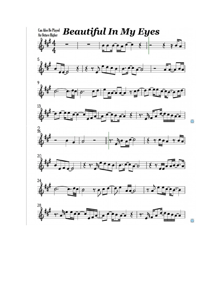 Beautiful In My Eyes | PDF