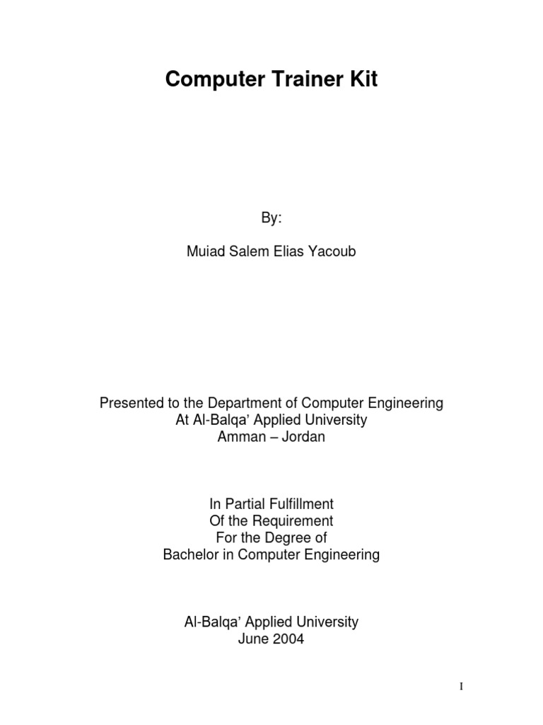 Computer trainer Kit rev 1 2006 | PDF | Central Processing Unit | Pointer (Computer Programming)