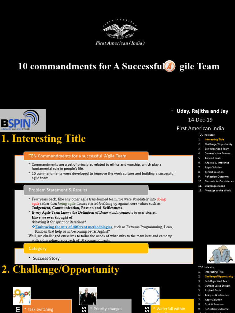10 Commandments for Agile Team Success | PDF | Agile Software ...