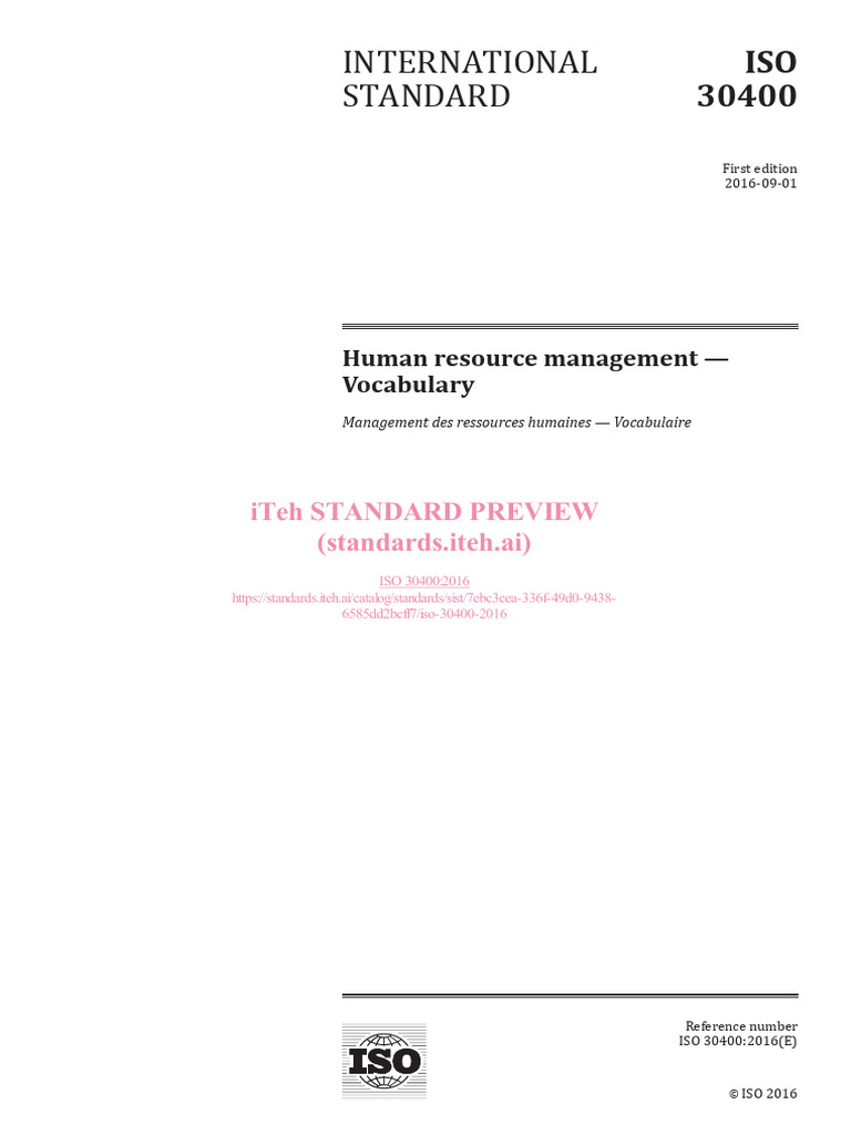ISO-30400-2016 | PDF | Human Resource Management | Risk