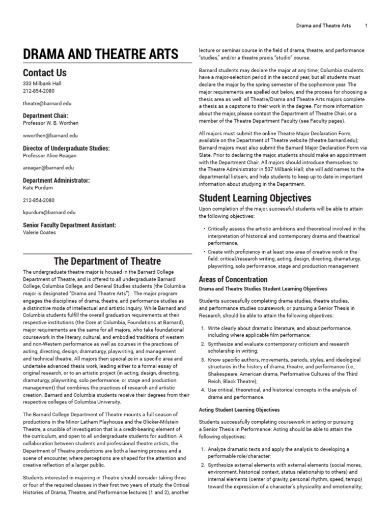 Drama Theatre Arts | Download Free PDF | Theatre | Thesis