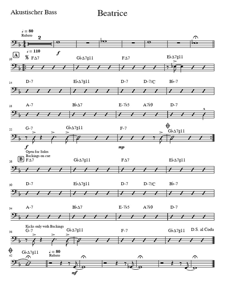 Akustischer - Bass Beatrice | PDF