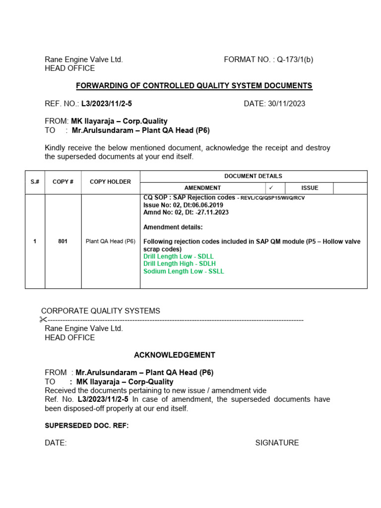 P6 Forwarding Note | PDF