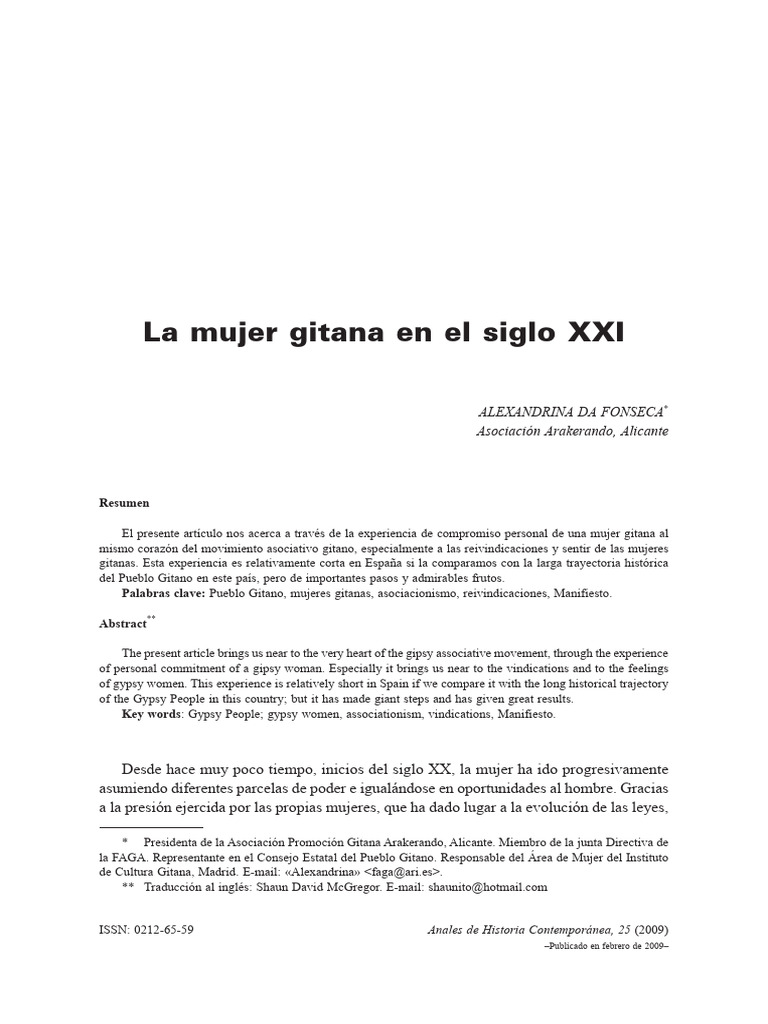 La Mujer Gitana en El Siglo XXI | PDF | Pueblo romaní | Sociedad