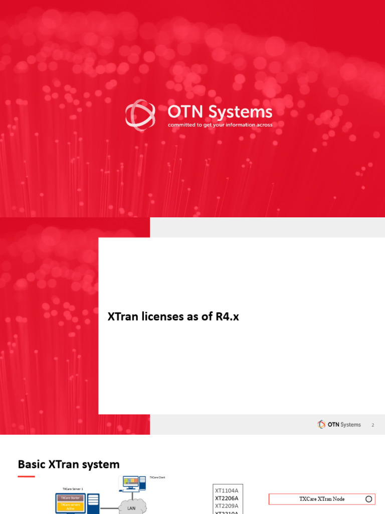 Otn Systems - Focus On Xtran Licenses - r4.x | PDF | Telecommunications | Computer Networking