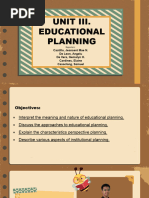 Educational Planning: Concepts & Types | PDF | Planning | Goal
