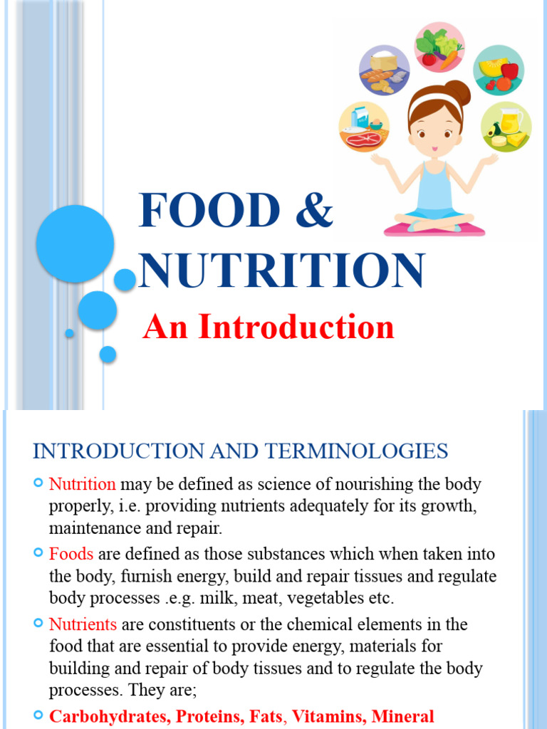Lecture 1. Definitions, Classification and Functions of Food | PDF | Foods | Nutrients