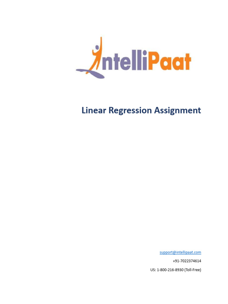 Linear Regression Assignment | PDF | Multicollinearity | Regression ... Linear Regression Assignment | PDF | Multicollinearity | Regression ...