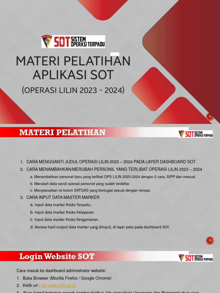 Materi Pelatihan SOT Baru - OPS LILIN 2023-2024 | PDF | Teknologi ...