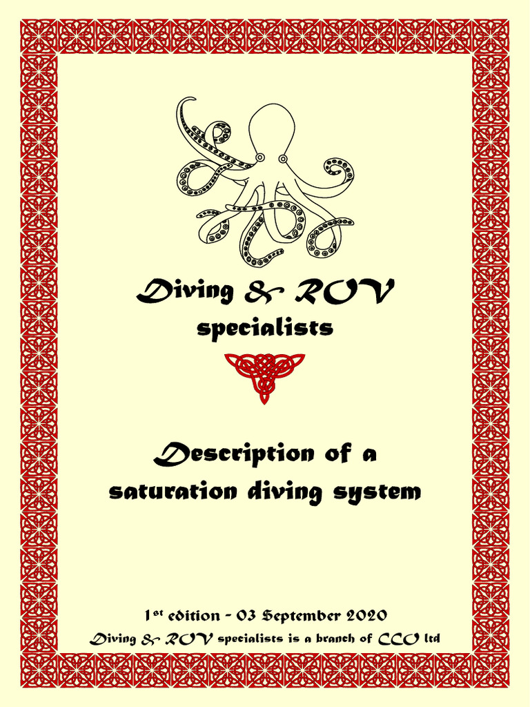 Description of A Saturation System PDF | PDF | Scuba Diving ...