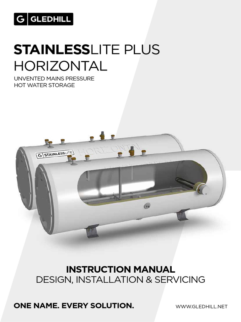 StainlessLite Plus Horizontal Manual LQ | PDF | Water Heating | Tap (Valve)