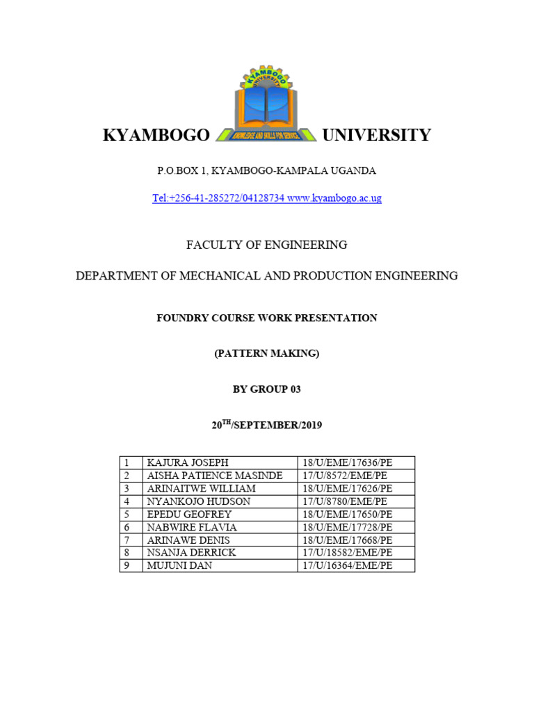 Group 3 Assignment Final | PDF | Casting | Physical Sciences