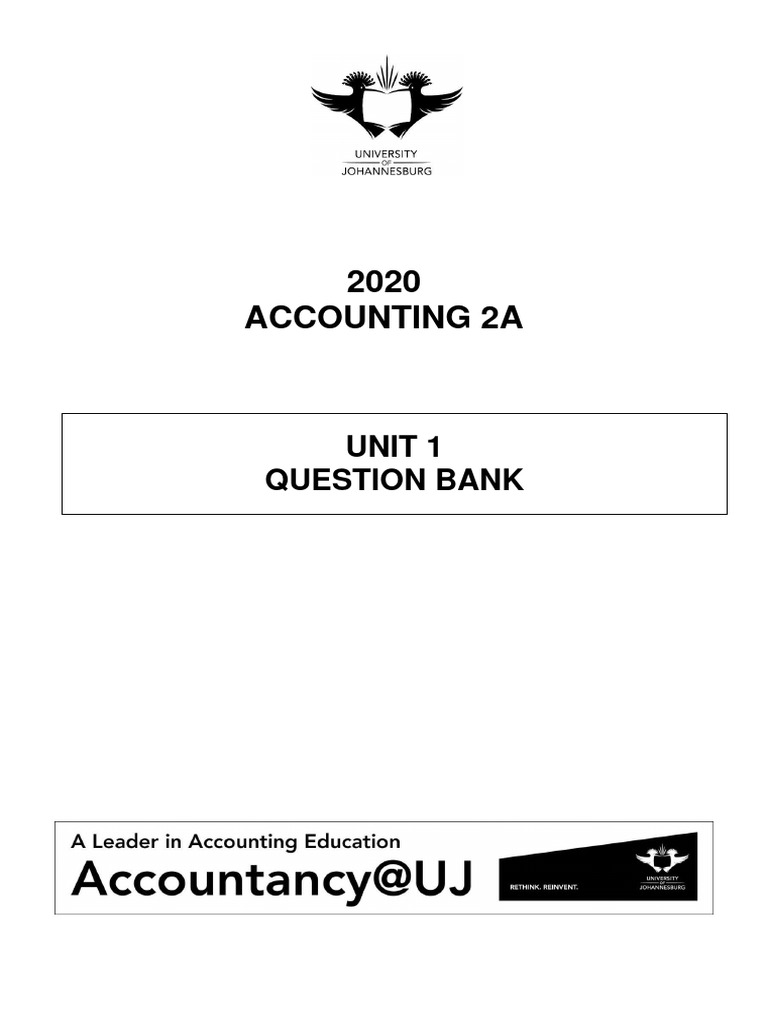 Unit 1-Question Bank | PDF | Debits And Credits | Expense